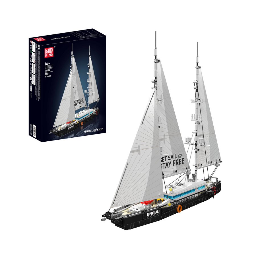 Mould King new set: 10194 Modern Two-Mast Sailing Yacht - Fun Brick Sets